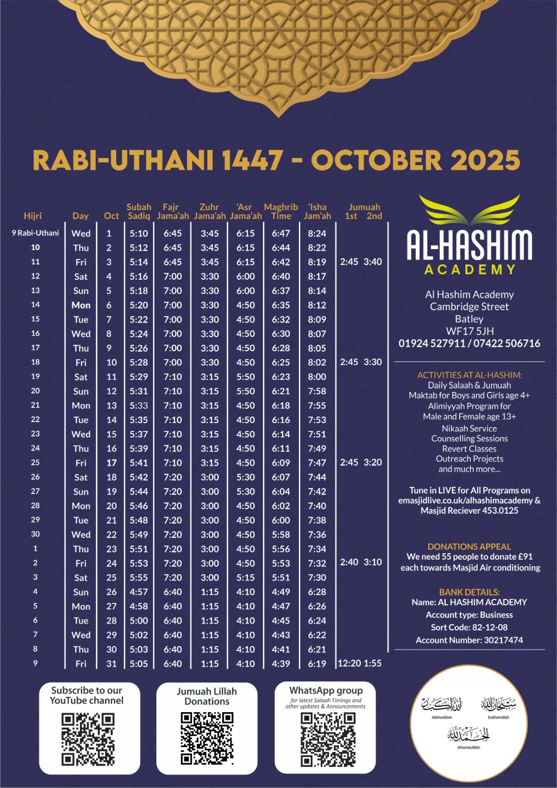 new bank a c al hashim academy type business sort 82 12 08 number ...